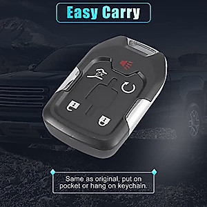 X AUTOHAUX HYQ1AA 315MHzReplacement Keyless Entry Remote Start Smart Car Key Fob for GMC Terrain 2018 2019 2020 2021 2022 13584502 5 Key Button with Door Key