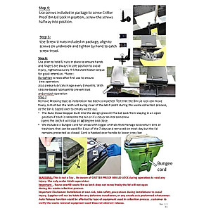 Best Critter Proof Trash can lid Lock, True Auto-Release During Collection Process, Protect Against Animals Like Raccoons, Opossum or Wind, Easy to Install, Always Holds lids Locked.