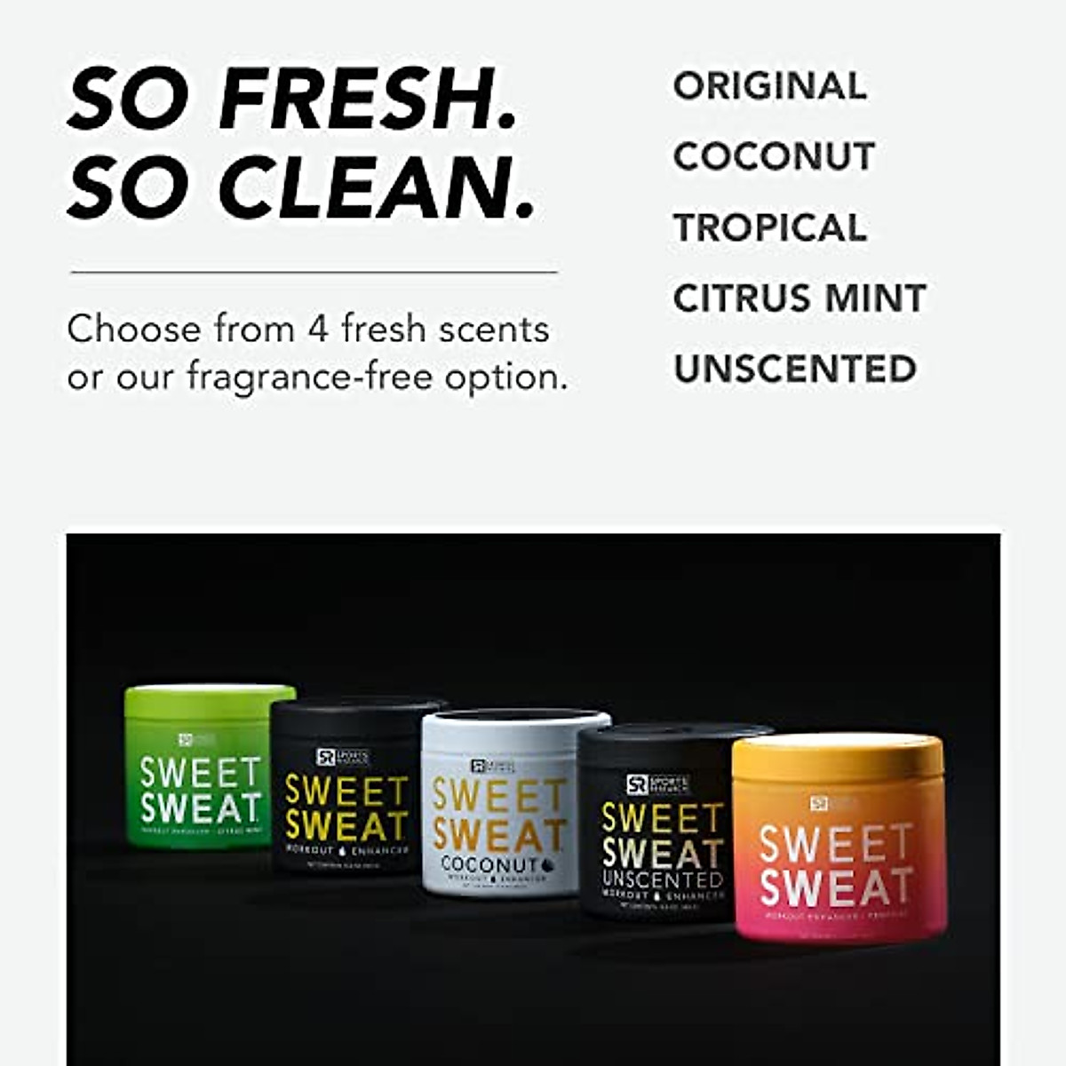 Sports Research Sweet Sweat Coconut Workout Enhancer Gel - Maximize Your Exercise & Sweat Faster - 13.5oz Jar