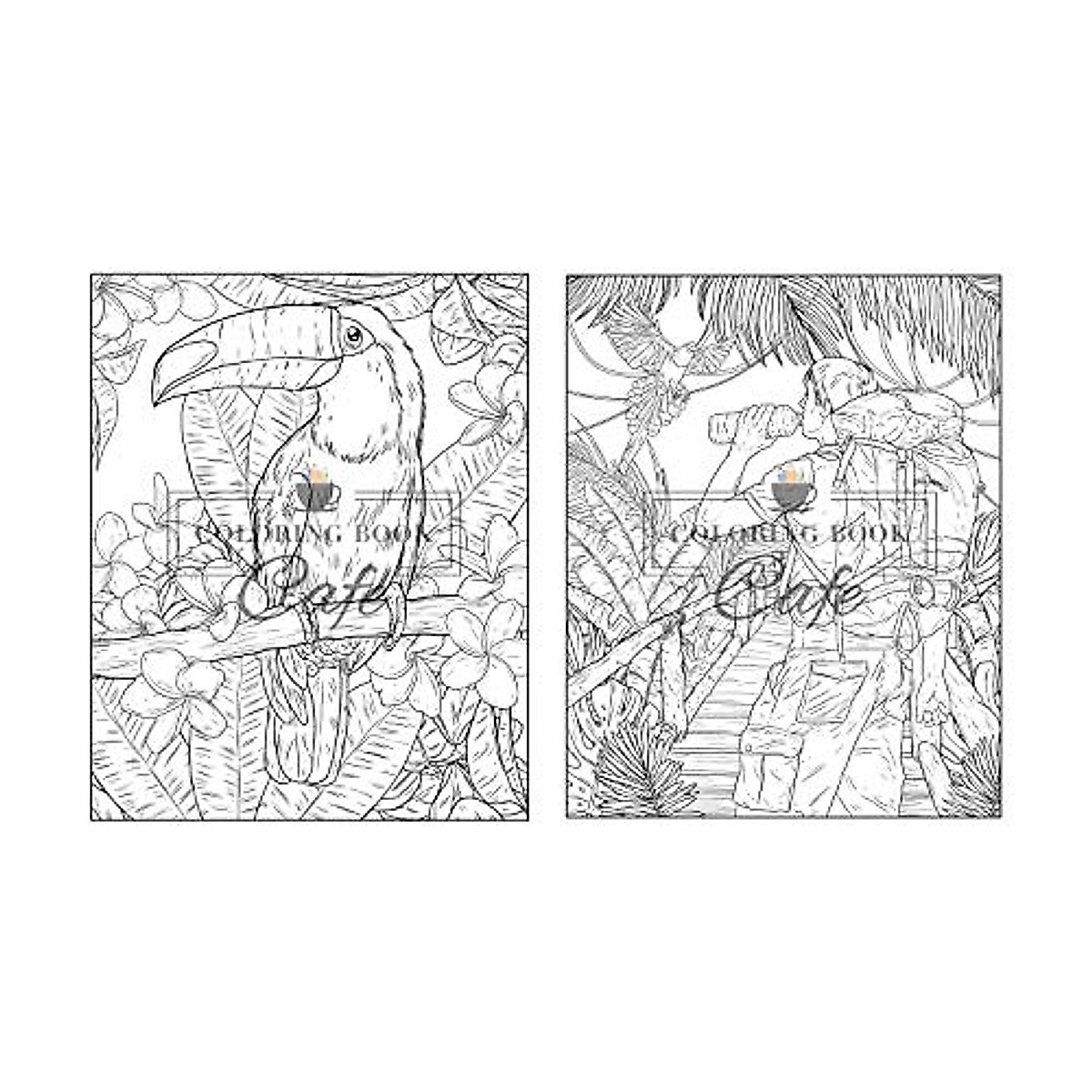 100 Wildlife Scenes: An Adult Coloring Book Featuring 100 Most Beautiful Wildlife Scenes with Animals, Birds and Flowers from Oceans, Jungles, Forests and Savannas