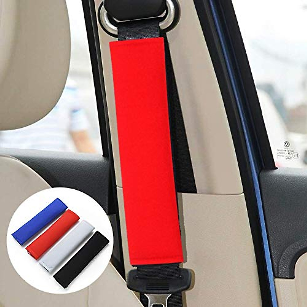 2 Pieces Car Seatbelt Pads for Children, Morechioce Universal Car Seat Belt Shoulder Strap Covers Adjustable Seat Belt Cover Pad Protective Seat Belt Cushion Car Seat Belt Protector, Blue