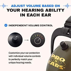 Pro Ears Gold II 30 Electronic Hearing Protection, Military Grade Tactical Ear Muffs, NRR 30 DB, for The Range, Shooting, & Hunting, Green,Adult,PEG2RMG