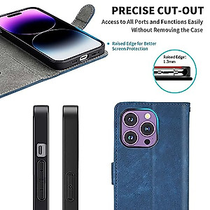 Case Compatible with Infinix Hot 20S X6827,Leather Case with Card Slot.Wallet Design,RFID Protection.Standable Flip Case Blue