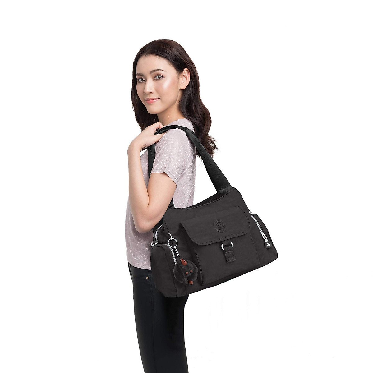 Kipling Felix Large Handbag Black Tonal