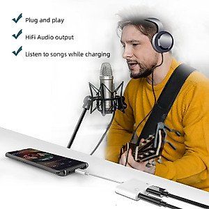 USB C to 3.5mm Audio Adapter Headphone AUX Dongle Jack USBC Type DAC Android Earbud Earphone Connector Compatible for Samsung Galaxy Apple iPhone15 Pro Max Plus iPad 10、Air4/5、Mini6、12.9 LG Splitter
