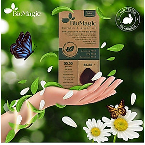 BioMagic Permanent Hair Color, Keratin & Argan Oil Line, Ammonia FREE Hair Dye, Contains Certified Organic Ingredients, Hair Coloring for a Natural Look (11.00 Extra Lightened Natural Blonde)