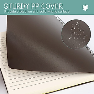 Toplive A5 Spiral Notebook, 2 Pack 8.25"x5.75" PP Hardcover Notebook Ruled Lined Journal Notebook 80 Sheets / 160 Pages for Student Office School Supplies