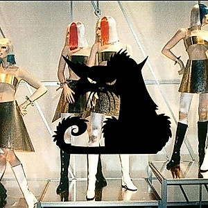 Fashionclubs Vinly Black Cat Removable Window Wall Sticker For Halloween Home Decoration,14.513.5cm