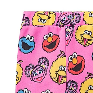Sesame Street Elmo, Cookie Monster, Big Bird and Abby Cadabby Girls Long Sleeve Shirt and Pants Set for Infant and Toddler