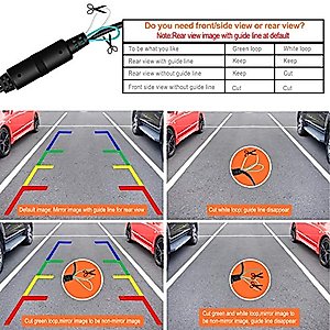 Reverse Backup Camera,RAAYOO L002 HD 170 Degree Wide View Angle Universal Car Front/Side/Rear View Camera,2 Installation Option,Removable Guildlines,Mirror Non-Mirror Image,12V only