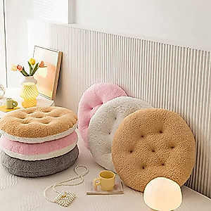 TUNKENCE Chair Mat Chair Cushions with Ties Plush Chair Cushion Dining Chair Cushion for Kitchen Dining Room Office, 16x16 Inch