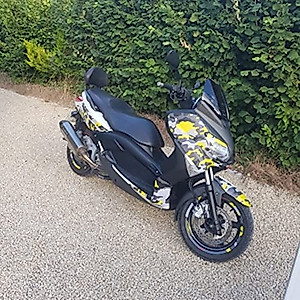 Camouflage Pattern Car Film Wrap,MoreChioce Self-Adhesive Car Protective Film Wrap Sticker PVC DIY Car Body Decorative Stickers for Auto Motorcycle Bike,Yellow,152cmx30cm