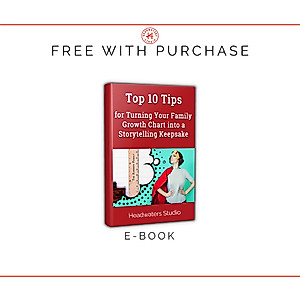 Headwaters Studio Wood Growth Chart for Wall - Growth Chart Wood Growth Chart for Kids Wooden Ruler Growth Chart Child Height Wall Chart Grow Chart for Wall Kids Wall Ruler Height Chart-Modern White