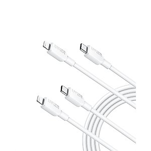 Anker 310 USB C to Lightning Cable (2pack, 6ft, White), MFi Certified, Fast Charging Cable for iPhone 14 Plus 14 14 Pro Max 13 13 Pro 12 11 (Charger Not Included)