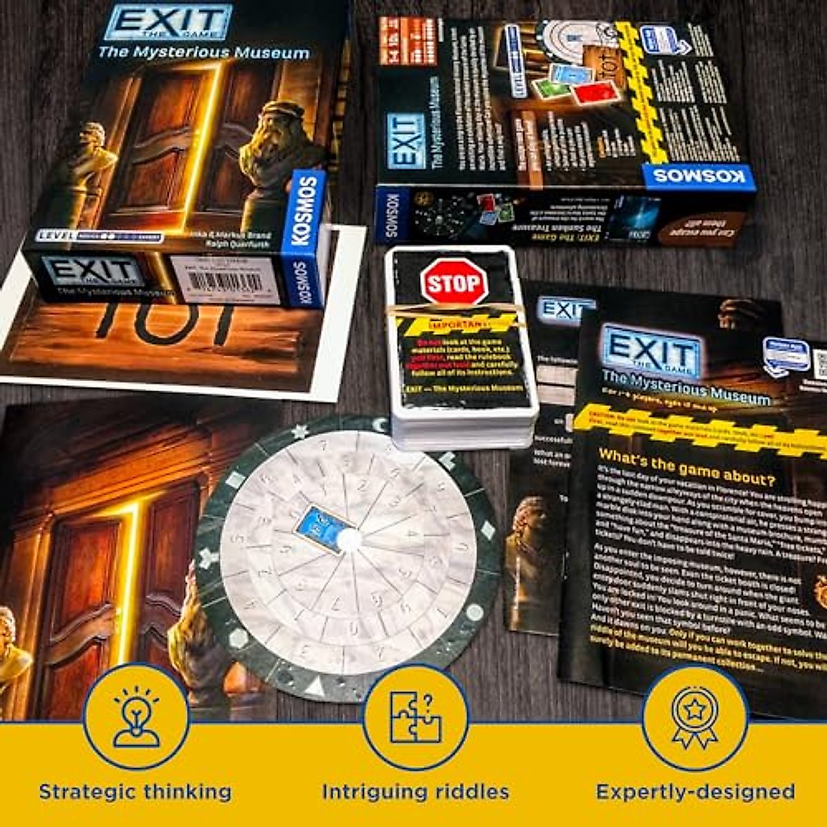Exit: The Mysterious Museum | Exit: The Game - A Kosmos Game | Family-Friendly, Card-Based at-Home Escape Room Experience for 1 to 4 Players, Ages 10+