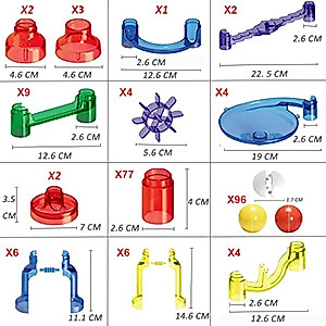 WTOR 216PCS Marble Run Super Set - Marble Maze Game Educational Learning Building Blocks Toys Gift for Boys Girls Kids Children
