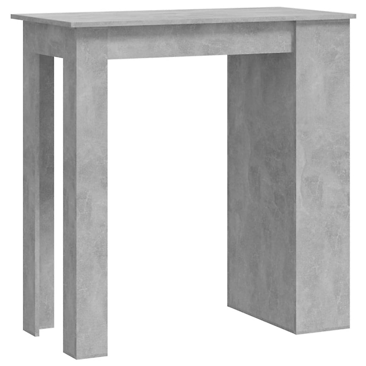 Bar Table with Storage Rack,Tall Table,Mid Century Modern Coffee Table,Rectangle Dining Table,Breakfast Bar Table,for Party, Kitchen, Living Room, Dining Room, Concrete Gray 40.2"x19.7"x40.7"