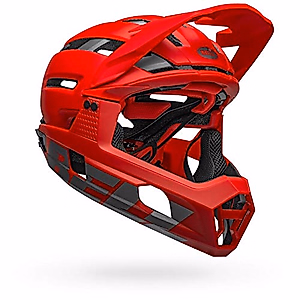 BELL Super Air R MIPS Adult Mountain Bike Helmet - Matte/Gloss Red/Gray (2023), Medium (55-59 cm)