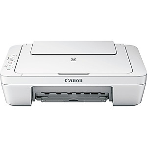 Canon PIXMA MG Series All-in-One Hi-Speed USB Color Inkjet Printer - 3-in-1 Print, Scan, and Copy for Home Business Office, Up to 4800 x 600 Resolution, Auto Scan Mode, White (Renewed)