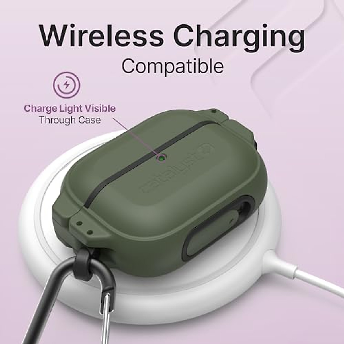 Catalyst Total Protection Case for AirPods Pro 2nd Generation Case - Waterproof, and Shockproof Rugged Full Body Case for AirPods Pro 1 and AirPods Pro 2, Secure Locking System Case with Carabiner