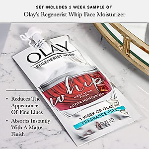 Olay Regenerist Retinol Moisturizer, Retinol 24 Night Face Cream with Niacinamide, Anti-Wrinkle Fragrance-Free 1.7 oz, Includes Olay Whip Travel Size for Dry Skin