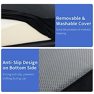 HOMBYS Ergonomic Curvy Foam Massage Bed Mattress Topper, Massage Table Mattress Topper with Removable Velvet Cover, Non-Slip Lash Bed Cushion Only for Beauty Salon(Bed Not Included)