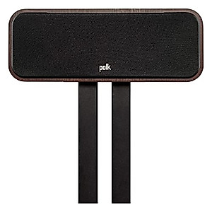 Polk Signature Elite ES30 Center Channel Speaker - Hi-Res Audio Certified, Dolby Atmos & DTS:X Compatible, 1" Tweeter & Two 5.25" Woofers, Dual Power Port for Effortless Bass, Contemporary Walnut