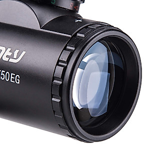 PINTY Rifle Scope Red Dot Laser Combo — 4in1 Gun Set with 4-16x50 Illuminated Hunting Scope, Green/Red Dot, Green Laser Sight, Pic Riser — Tactical Scope and Laser for Shooting Airsoft More, Black