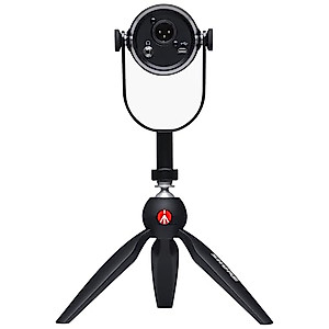 Shure MV7 USB Microphone with Tripod, for Podcasting, Recording, Streaming & Gaming, Built-in Headphone Output, All Metal USB/XLR Dynamic Mic, Voice-Isolating Technology, TeamSpeak Certified - Black