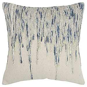 Rizzy Home T14069 Decorative Pillow, 20"X20", Light Blue
