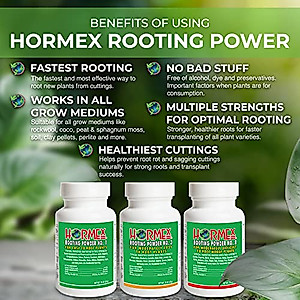 Hormex Rooting Powder #1,3,8 Bundle - for Easy to Moderately Difficult to Root Plants - Fast & Easy - Free of Alcohol, Dye, Gel & Preservatives for Healthier Roots, 63g