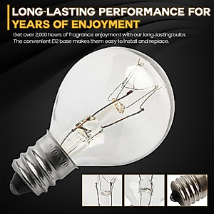 Seentech 8 Pack 120V 20W G30 Globe E12 Incandescent Candelabra Base Clear Light Bulbs, Long-Lasting Incandescent Replacement Bulbs Perfect for Middle Wax Warmer