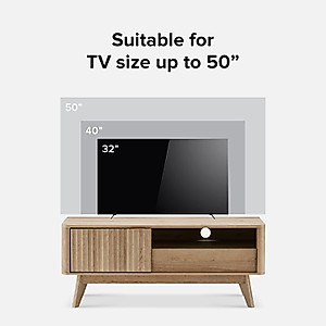 mopio Brooklyn Mid-Century Modern TV Stand, for TVs up to 50” / 59" Waveform Panel, Sleek Curved Profile with Adjustable Shelf and Sturdy Box Frame Leg (Golden Oak, 47")