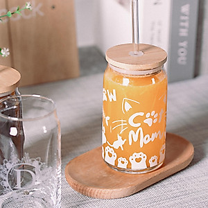 16 Ounce Can Tumbler Glasses,Gifts For Cat Lovers, Cat Owners, Cat Mama, Cat Mom, Fur Mama - Cat Mom Gifts For Women - Cute Funny Gifts For Women, Best Friend, Girlfriend
