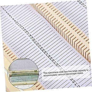 CIYODO Box Biological Slice Box Wooden Slide Storage Holder Slide Storage Wooden Holder Microscope Metal Slideshow