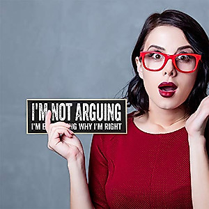 I'm Not Arguing, I'm Explaining Why I'm Right - Cute Stuff Wooden Sign - Funny Gift for Office or Signs for Bedroom, Great for Boy
