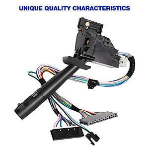 Multi-Function Combination Switch Replacement for 1995-2002 Chevy Tahoe S10 GMC C1500 K1500 Suburban Yukon, Replace 2330814 26100985 26036312, Turn Signal, Wiper, Washers, Cruise Control