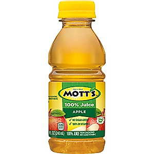 Mott's 100% Original Apple Juice, 8 Fl Oz Bottles, 24 Count (4 Packs Of 6), 2 Servings Of Fruit, 100% Fruit Juice, Gluten-free, Caffeine-free, Kosher, Contains No Artificial Colors Or Sweeteners