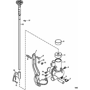 AnyLikely 863631T1 Water Housing Assy Distributor for Mercury MerCruiser Stern Drives 4.3 5.0 5.7 6.2L V6 V8 Engines with Manual Drain Plugs Black 863802T2 863444T2