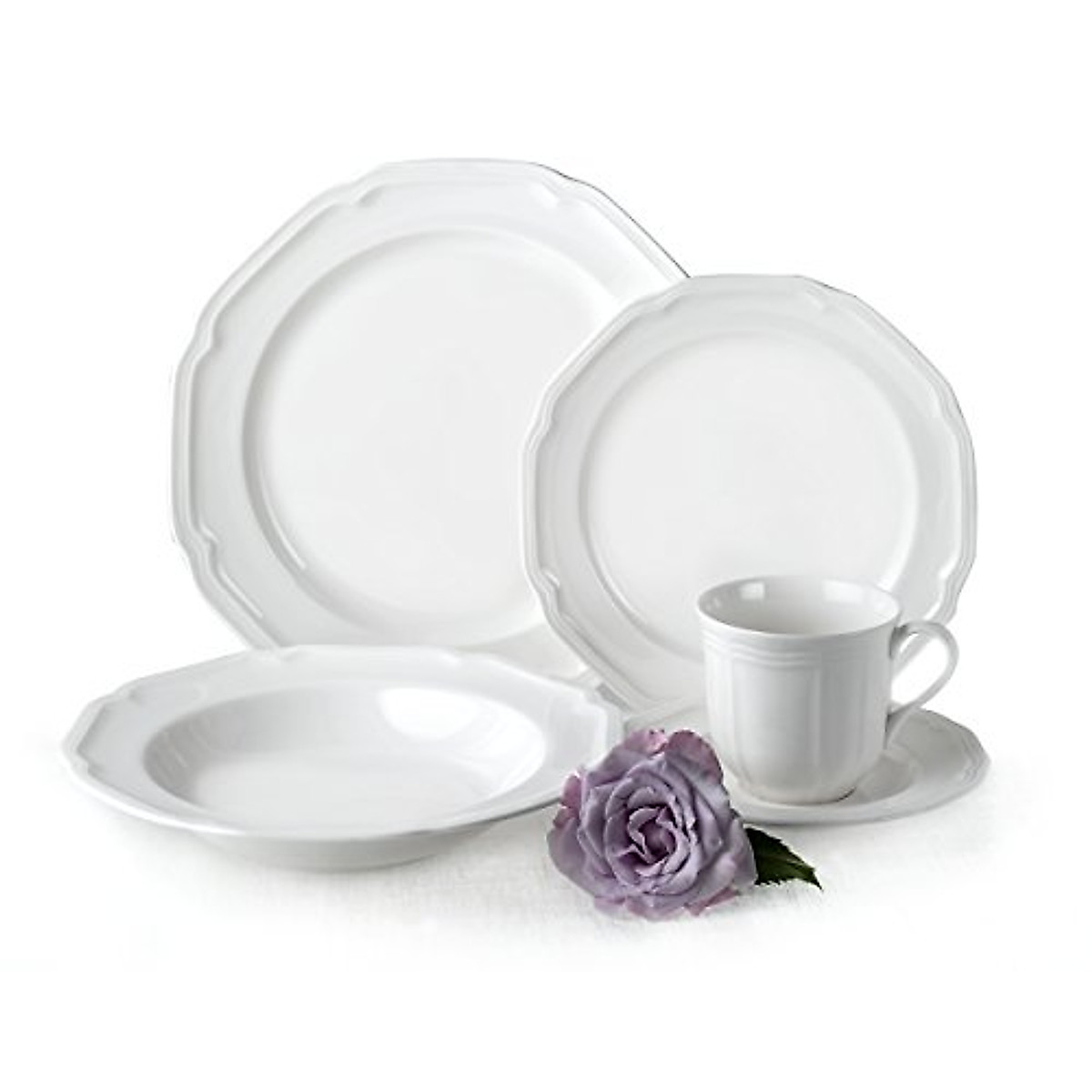 Mikasa Antique White 40-Piece Dinnerware Set, Service for 8