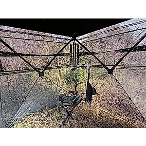 XProudeer Hunting Blind,See Through Ground Blinds with 270 Degree,2-3 Person Pop Up Portable Hunting Blinds,Camouflage Hunting Tent for Deer & Turkey Hunting