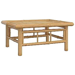 CUMYZO 12 Piece Patio Lounge Set with Cream White Cushions Bamboo 92.3kg/203.06lb