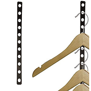 NAHANCO BPB16/25 Plastic Coordinate Display Hanger Strip, Black (Pack of 25), 15 3/4 inches