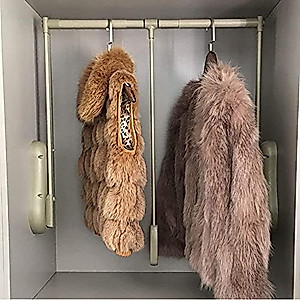 Pull-Down Wardrobe Hanger, Adjustable Closet Rod Wardrobe Lifter Storage Rack, Large Telescopic Hanger, Save Space, Can Bear 30KG (Size : 850-1150mm)