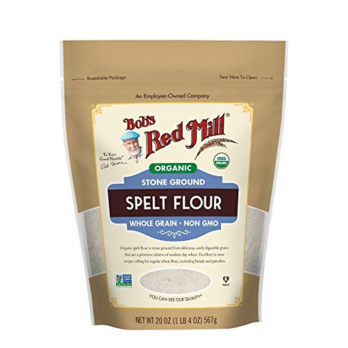 Bob's Red Mill Organic Spelt Flour, 20-ounce (Pack of 4)