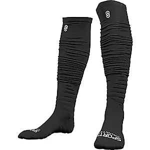 Sports Unlimited Gameday Drip Scrunch Football Socks, Adult Extra Long Padded Sport Socks, Sold as a Pair