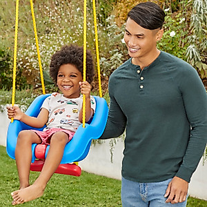 Little Tikes 2-in-1 Snug 'n Secure Swing Blue, 16.30 L x 16.00 W x 17.00 H Inches