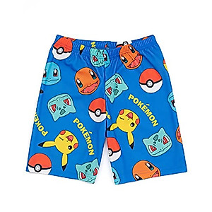 Pokemon Boys 2 Pack Pyjamas Kids Pikachu Bulbasaur Charmander Squirtle T-Shirts Shorts Set Sleepwear Multicolor