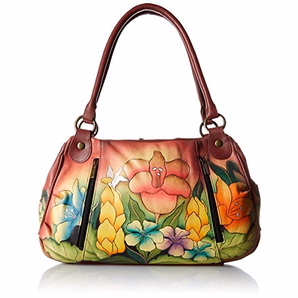 Anna by Anuschka womens 8064 Shoulder Handbag, Mediterranean Garden, One Size US