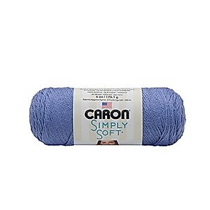 Caron Simply Soft Lavender Blue Yarn - 3 Pack of 170g/6oz - Acrylic - 4 Medium (Worsted) - 315 Yards - Knitting/Crochet